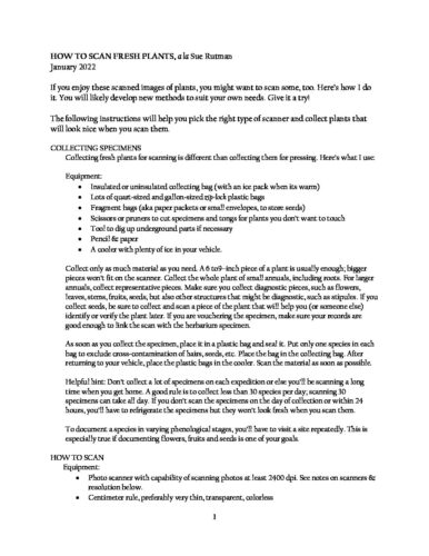 Instructions_ScanningPlants : The Arizona Native Plant Society