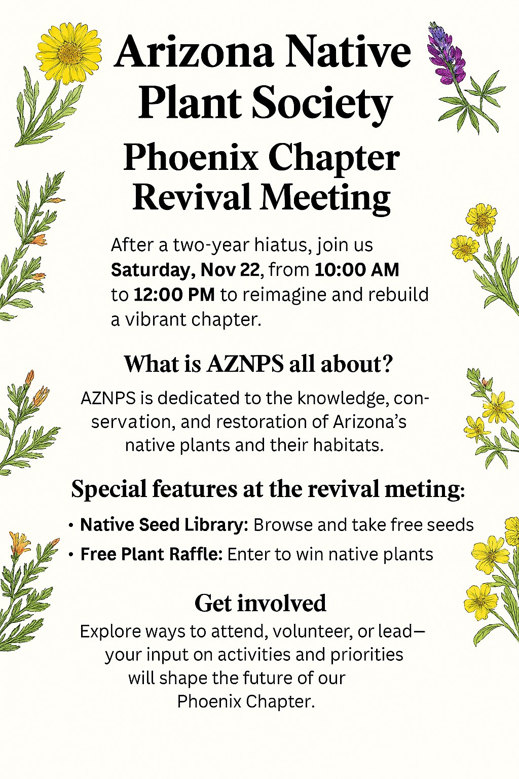 Phoenix Chapter Meeting : The Arizona Native Plant Society